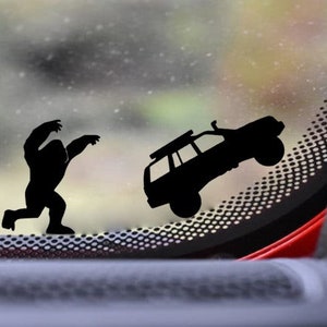 Bigfoot With Jeep Decal for Windshield | Etsy