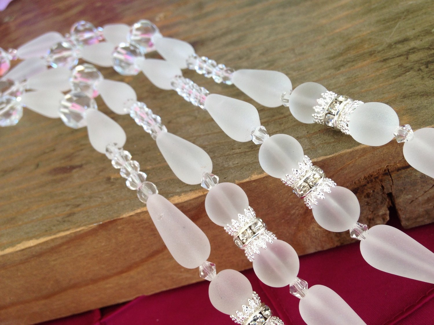 Wedding Lasso/ Traditional Frosted Crystal Beads/crystal - Etsy