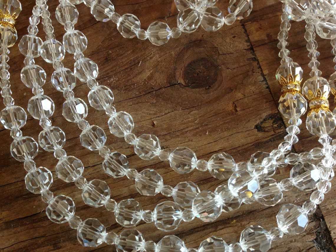 Crystal Wedding Lasso, 12 Mm Round Cut Crystal/ Gold Plated/ Laso De ...