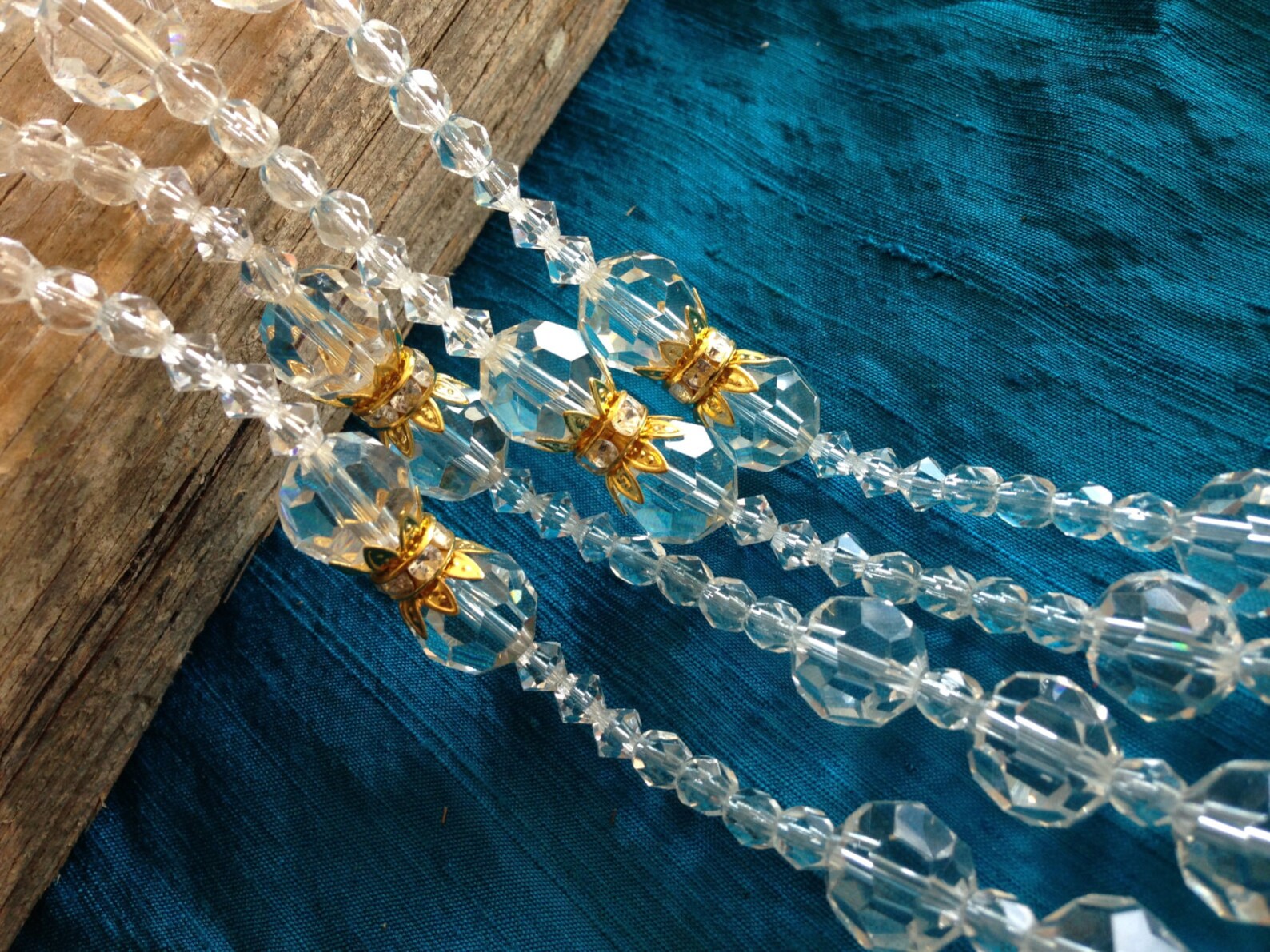 Crystal Wedding Lasso, 12 Mm Round Cut Crystal/ Gold Plated/ Laso De ...