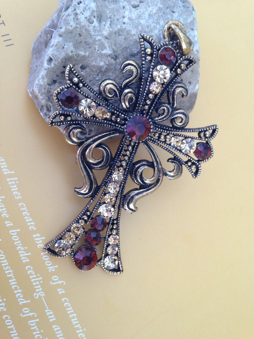 Embellished Cross Rhinestone and Crystals / Decorated Cross / | Etsy
