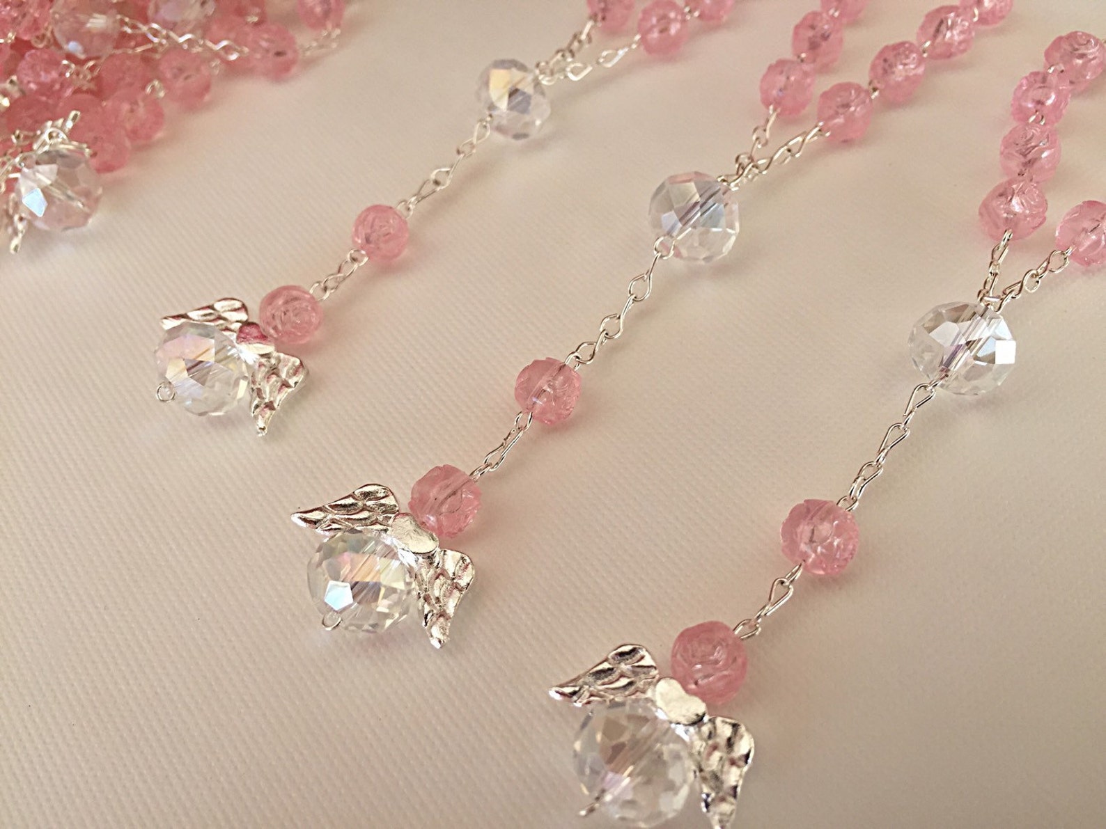 30 Pcs Angel Baptism Favors/ Clear Pink Communion Favors/ | Etsy