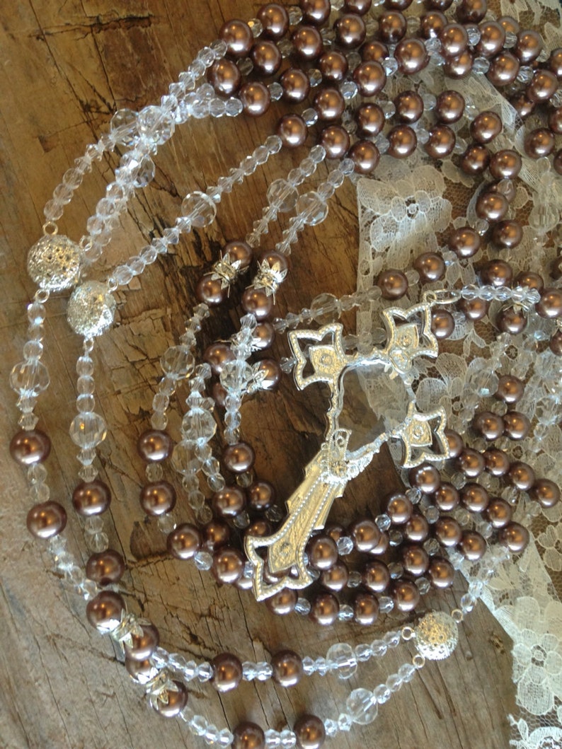 Chocolate Color Wedding Lasso With Crystal Pearls/ Lazo De - Etsy