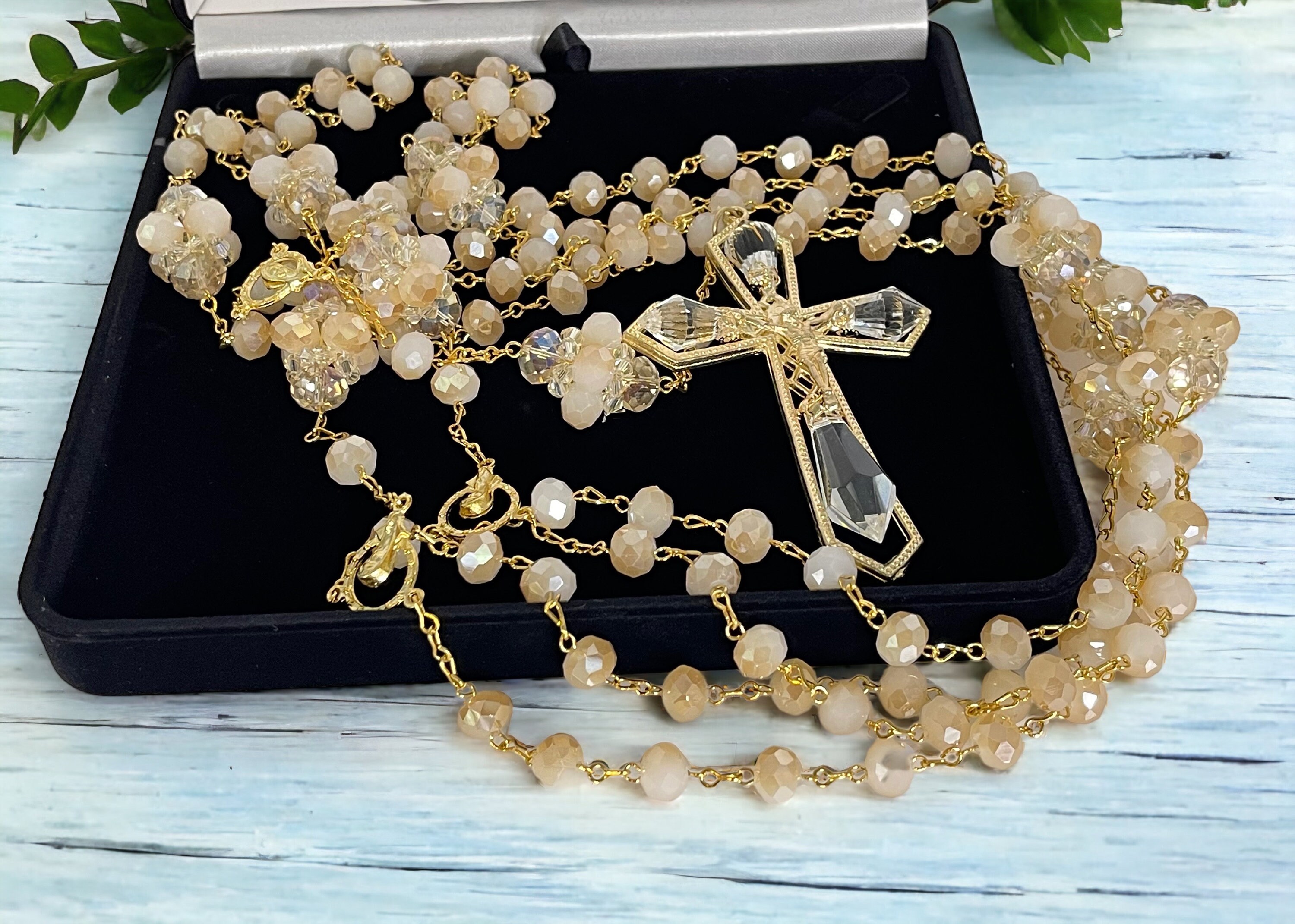 FAST SHIPPING Ivory Gold Cut Crystal Wedding Lasso Gold Tone Finish ...
