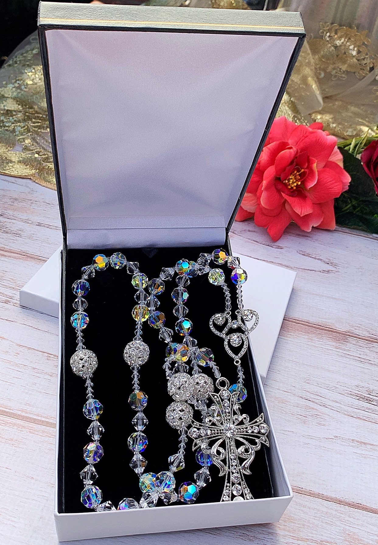 Swarovski Crystal Rosary/ Rosario De Crystal Swarovski/ Rosario Para ...