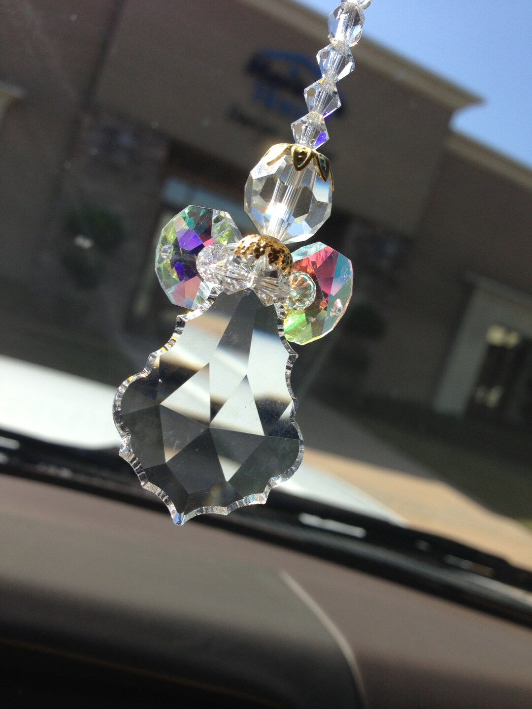Swarovski Crystal Angel/ Rear View Mirror Decoration Angel - Etsy