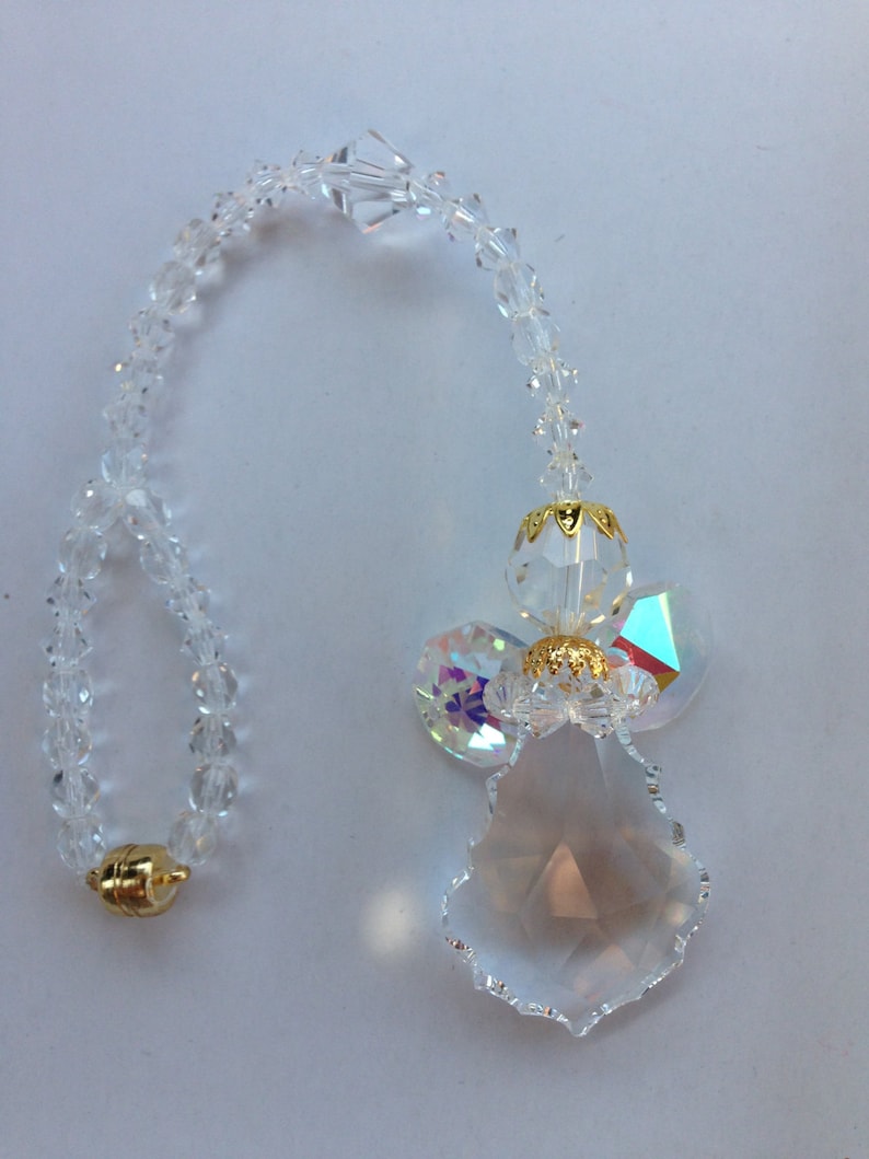 Swarovski Crystal Angel/ Rear View Mirror Decoration Angel - Etsy