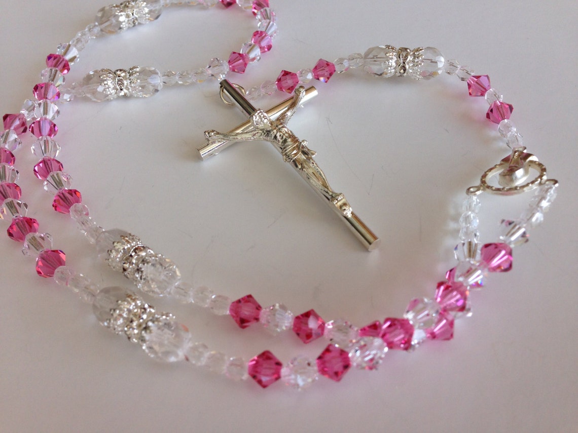 Catholic Crystal Rosary/rosario De Crystal - Etsy