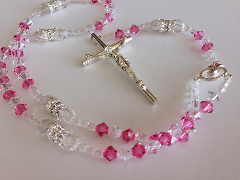 Catholic Crystal Rosary/rosario De Crystal - Etsy