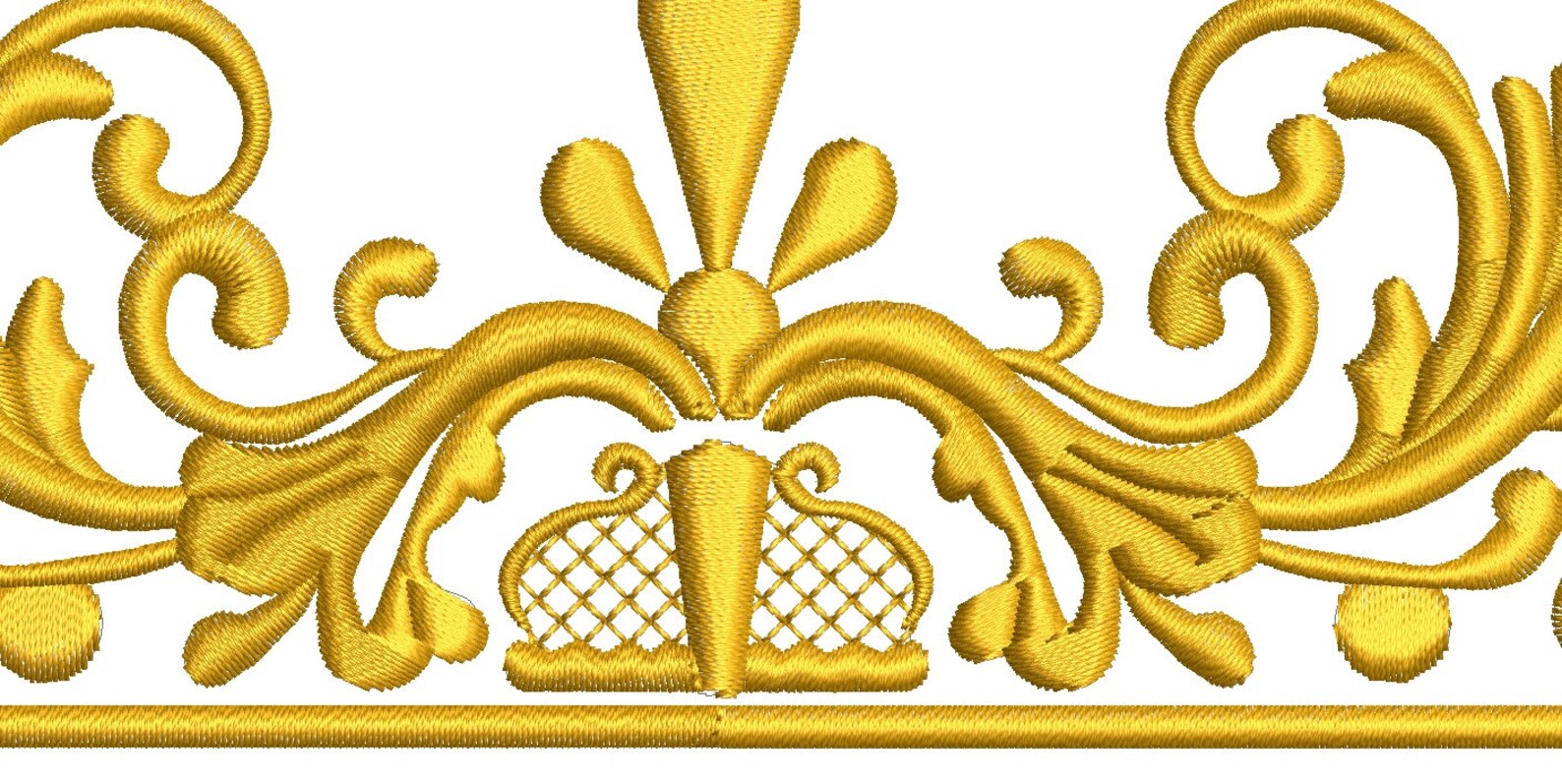 Crown and Baroque Border Machine Embroidery Design Instantly - Etsy