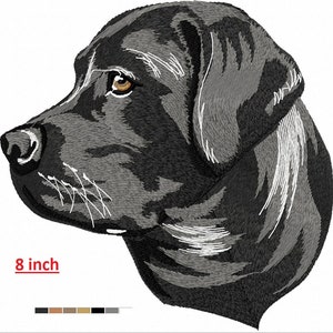 Black Dog Labrador Retriever Machine Embroidery Design - Etsy