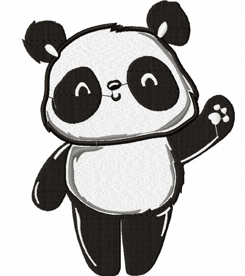 Panda Embroidery Machine Embroidery Design | Etsy