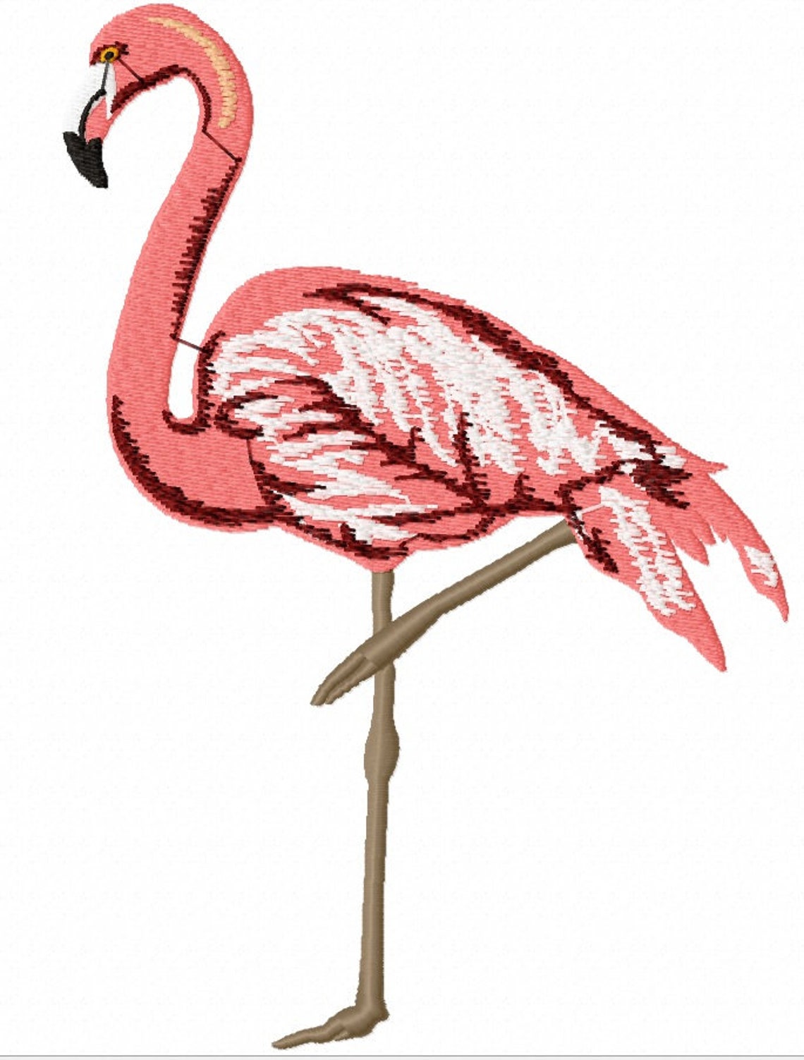 Pink Flamingo Embroidery Machine Embroidery Designs INSTANT - Etsy