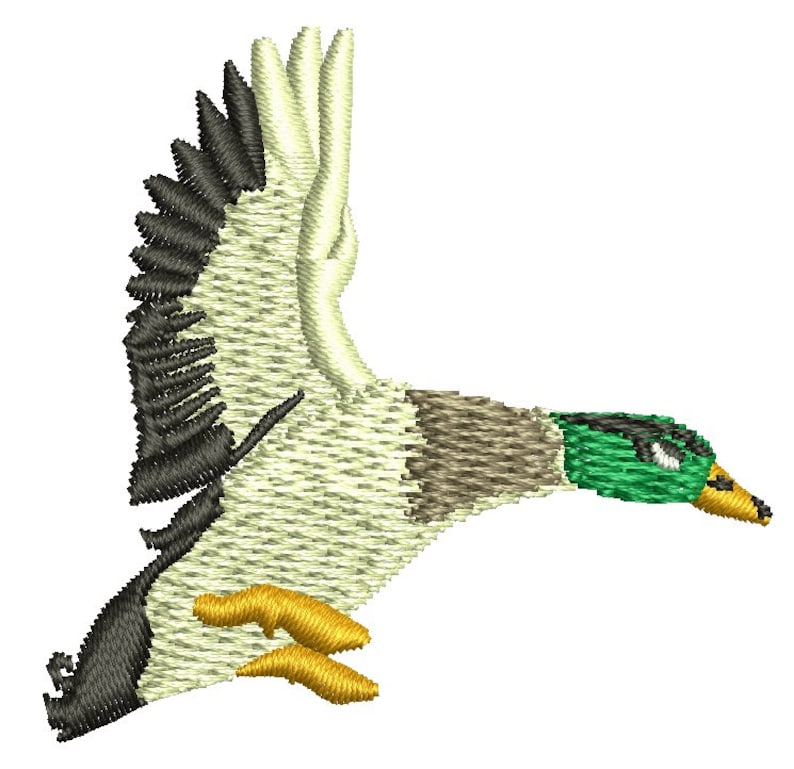 Mallard Duck Landing Machine Embroidery Design Instantly - Etsy