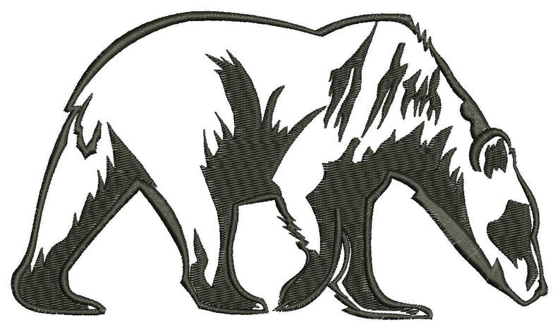 Bear Machine Embroidery Design | Etsy