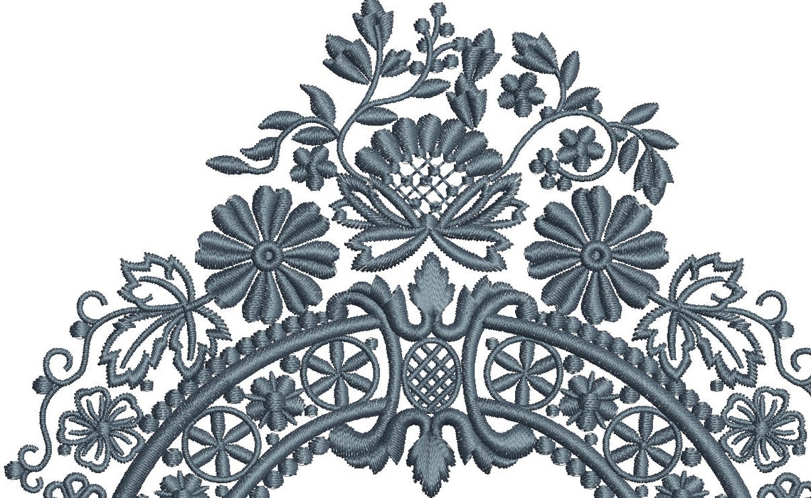 Imperial Baroque Monogram Frame Machine Embroidery Design - Etsy