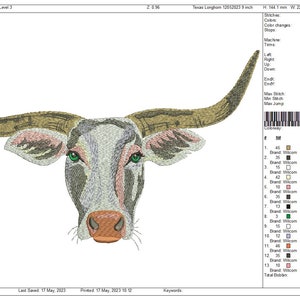 Bull Texas Longhorn Machine Embroidery Designs INSTANT DOWNLOAD - Etsy