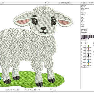 Baby Lamb (sheep) Machine Embroidery Design - Etsy