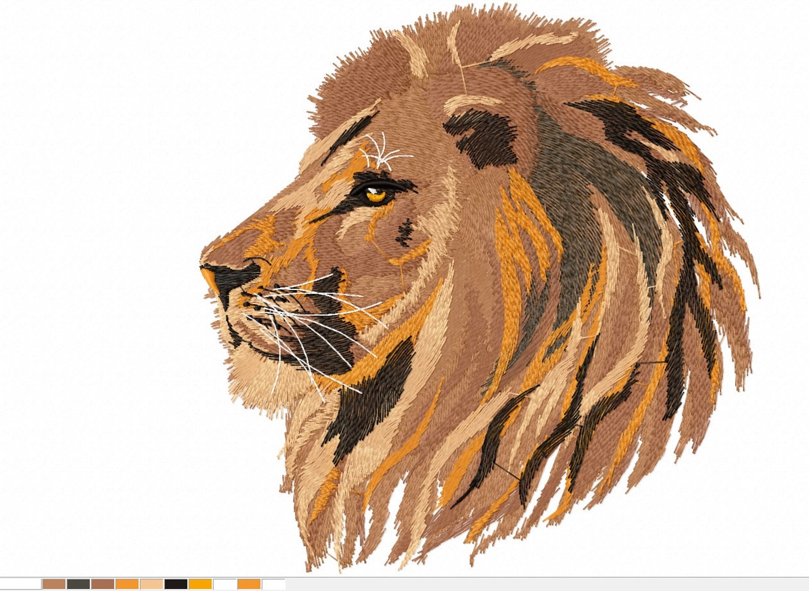 Lion Machine Embroidery Design attention High Density and | Etsy