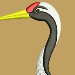 Crane Embroidery Design - Etsy