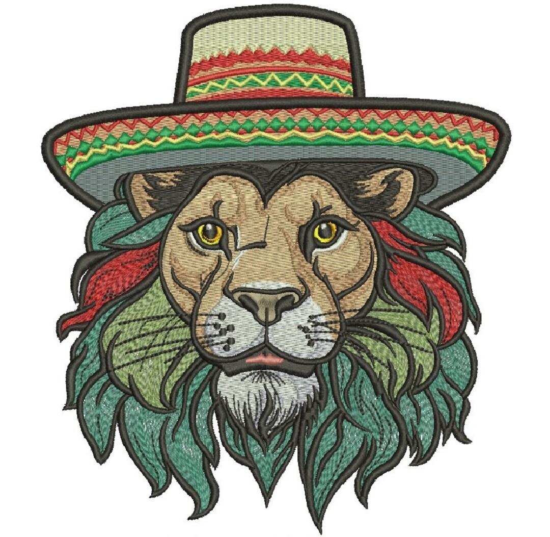 Lion Machine Embroidery Design -attention - High Density, and a Large ...