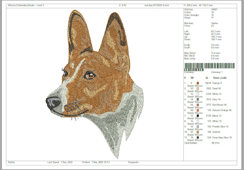 Red Dog Machine Embroidery Design - Etsy