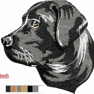 Black Dog Labrador Retriever Machine Embroidery Design - Etsy