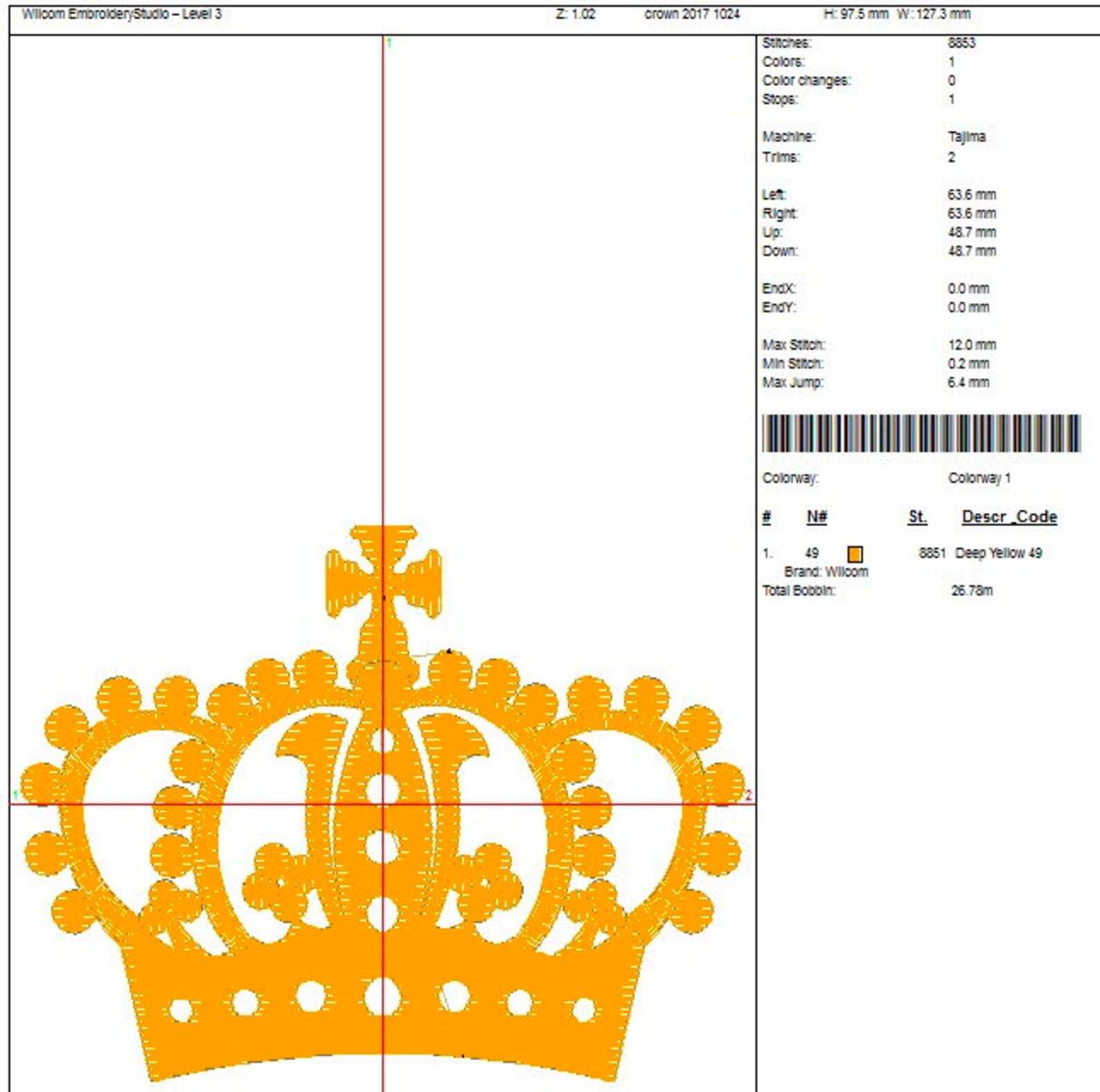 Crown Machine Embroidery Design | Etsy