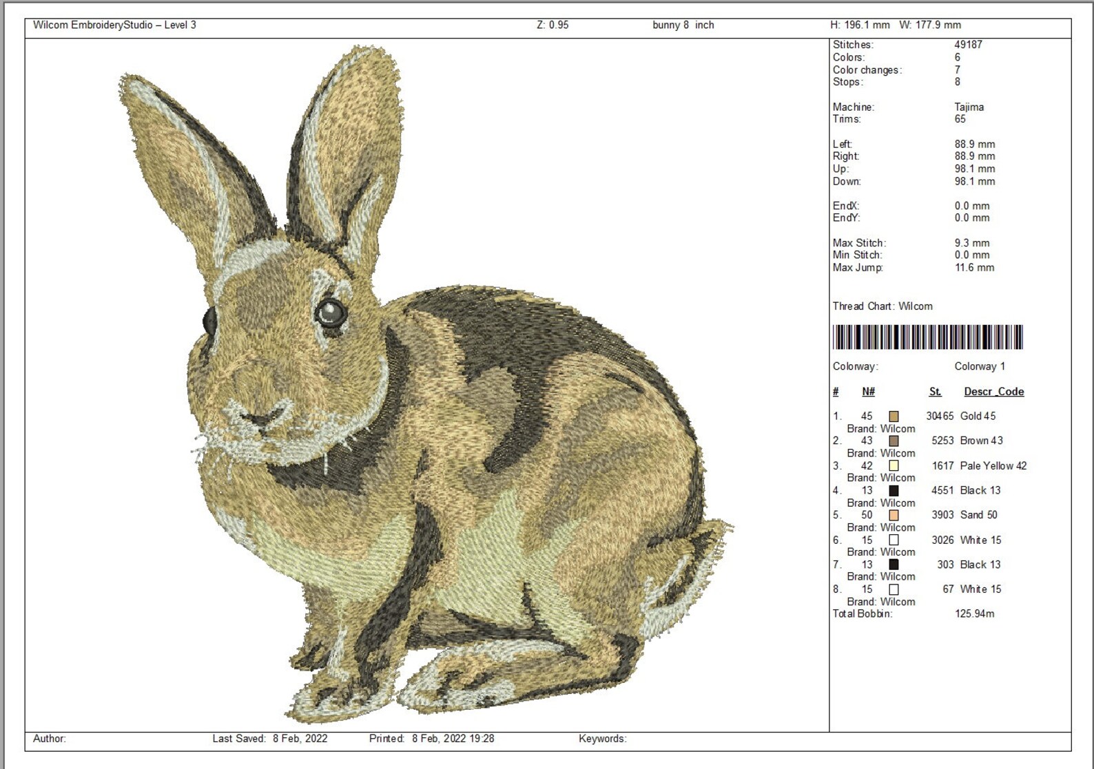 Bunny Wild Hare Rabbit Machine Embroidery Design Tested - Etsy