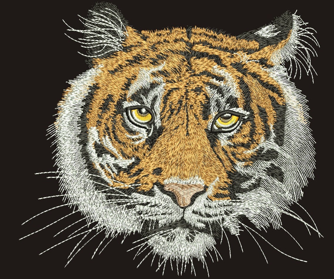 Tiger Machine Embroidery Design - Etsy