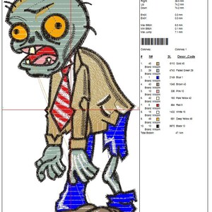 Zombie Embroidery Design Machine Embroidery Design Instant Download ...