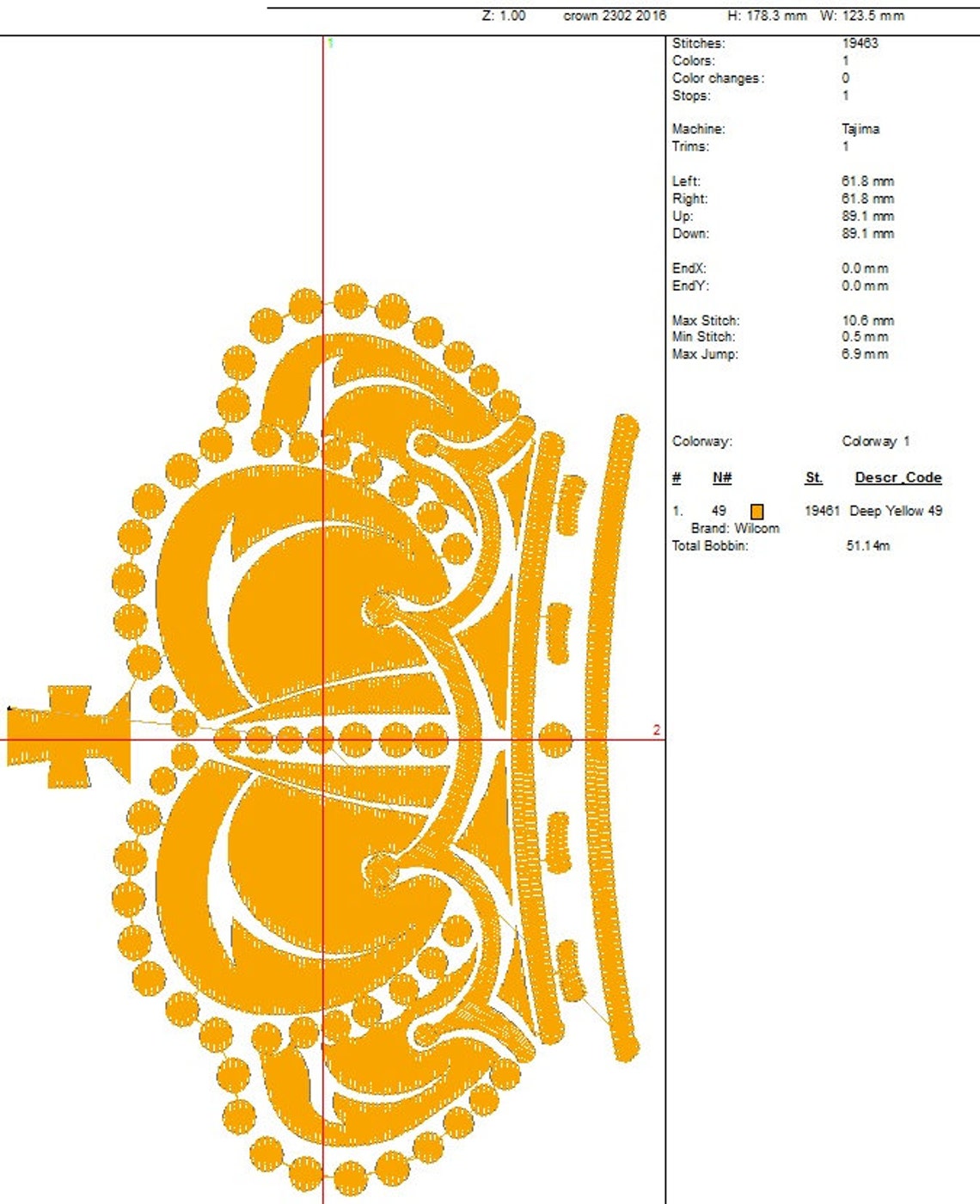 Crown Embroidery Design Design Tested - Etsy