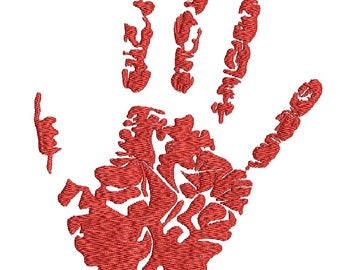 Hand Embroidery Machine Design Hand Print Design Hand - Etsy