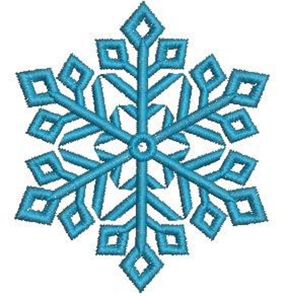 Beautiful Snowflake Three Sizes Machine Embroidery Design | Etsy