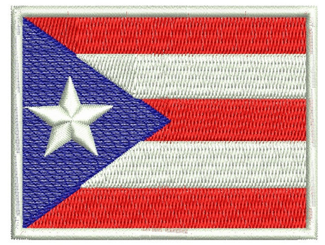 Puerto Rico Flag Machine Embroidery Design Tested - Etsy