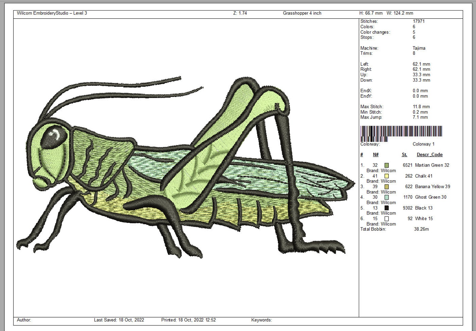 Realistic Grasshopper Machine Embroidery Designs INSTANT - Etsy
