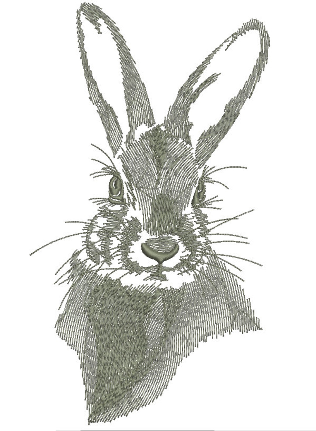 Rabbit , Wild Hare Machine Embroidery Design Tested - Etsy