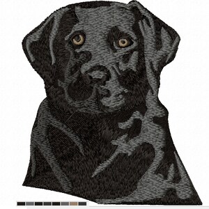 Black Labrador Retriever Machine Embroidery Design - Etsy