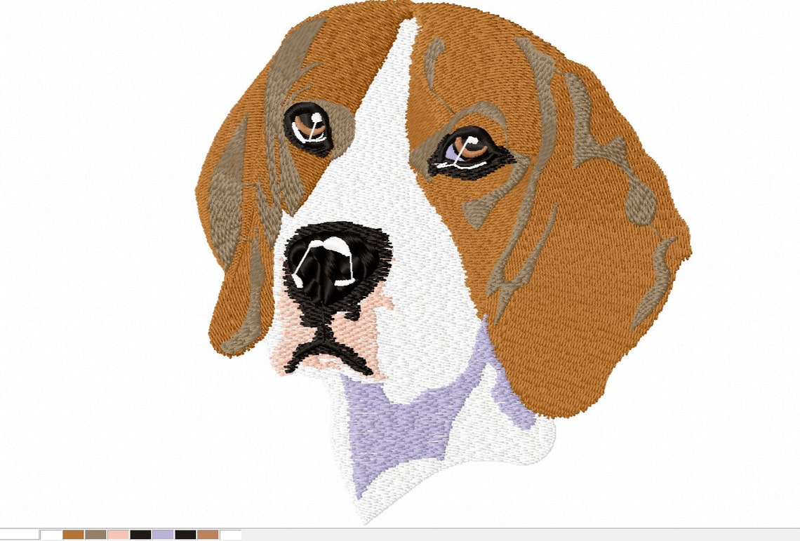 Beagle Dog Embroidery Design / INSTANT DOWNLOAD / Three Sizes | Etsy