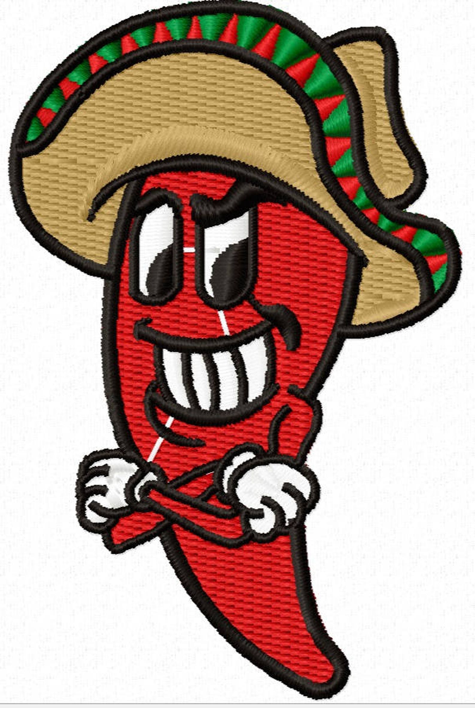 Red Pepper Machine Embroidery Designs - Etsy
