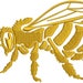 Gold Bee Machine Embroidery Design Instantly Download Tested - Etsy