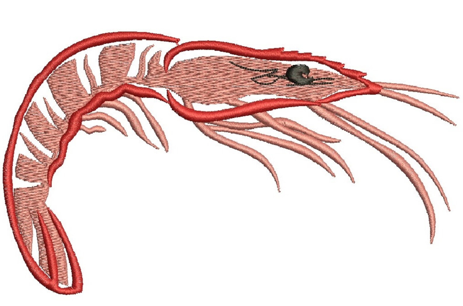 Shrimp Machine Embroidery Design - Etsy