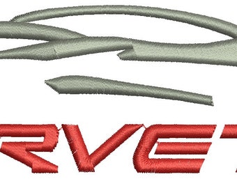 Chevrolet Corvette Machine Embroidery Design - Etsy