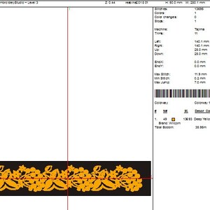 Rowan Border Machine Embroidery Design - Three Different Elements - Etsy