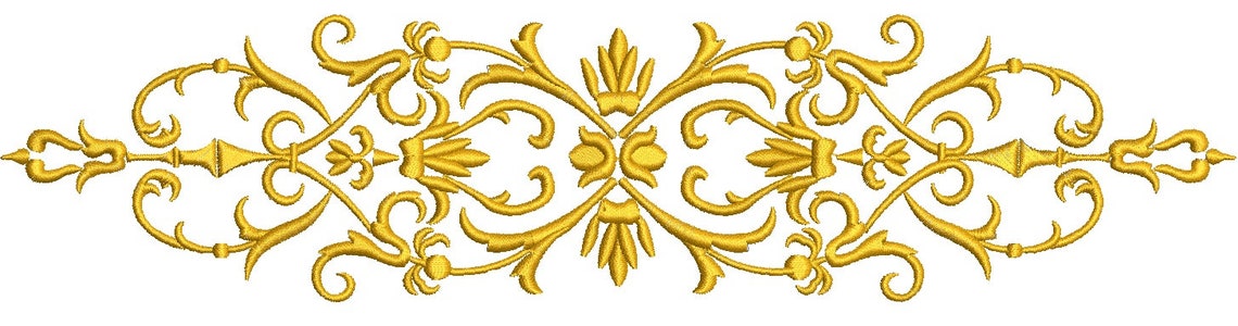 Scroll Floral Border Machine Embroidery Design Instantly - Etsy