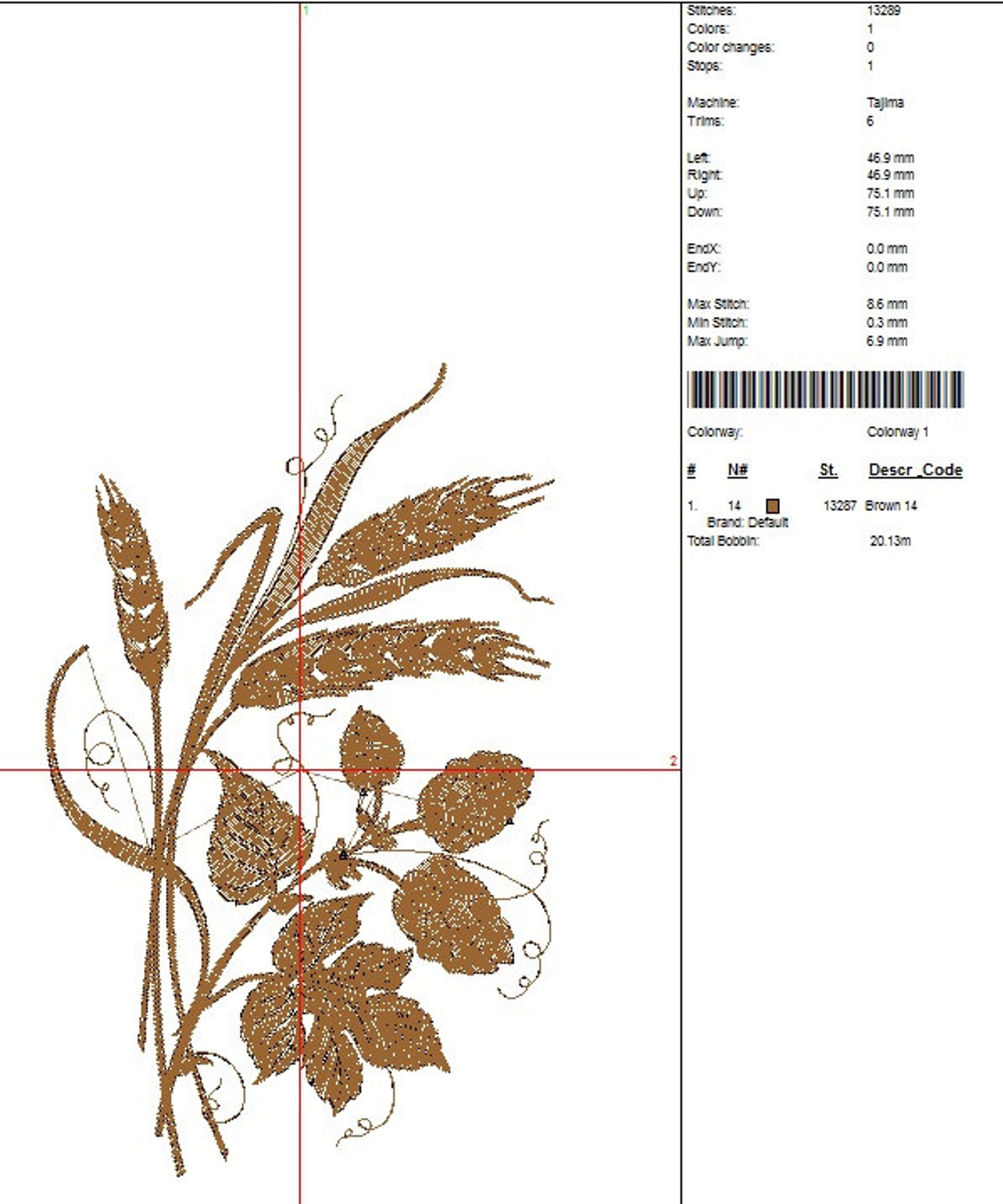 Ears of Corn and Hops Machine Embroidery Design - Etsy