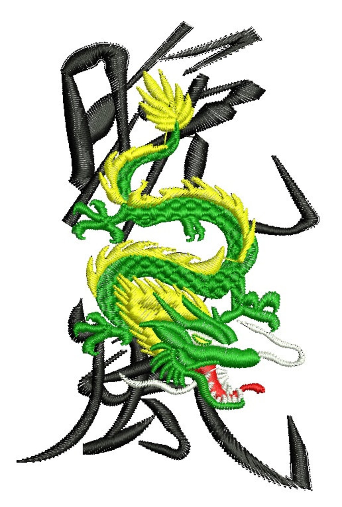 Dragon Machine Embroidery Design 44inc /100100 Mm/ - Etsy