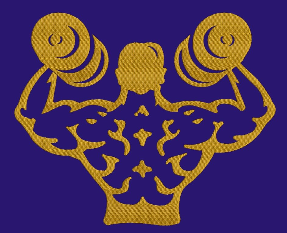 Body Builder Machine Embroidery Design Instant Download - Etsy