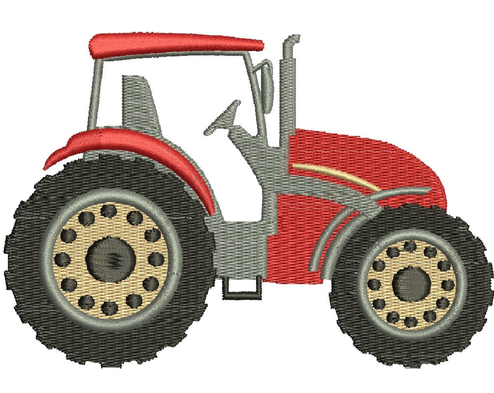 Red Tractor Machine Embroidery Designs 3 Sizes - Etsy