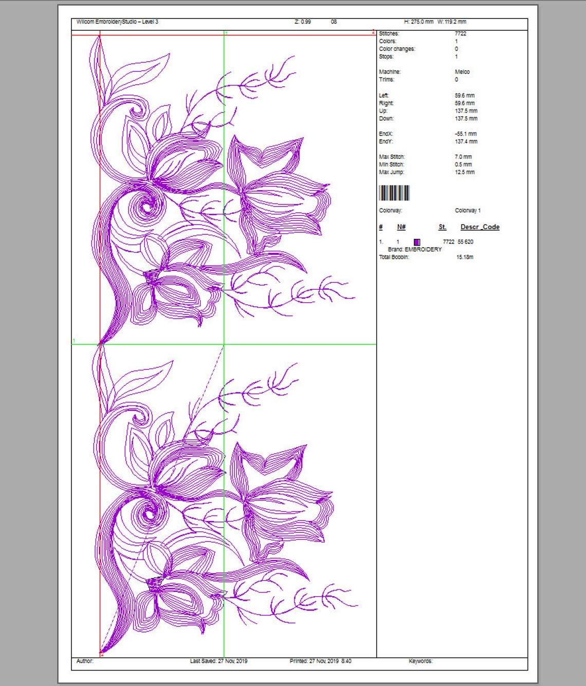 Border Embroidery Pattern Festoon Machine Embroidery - Etsy